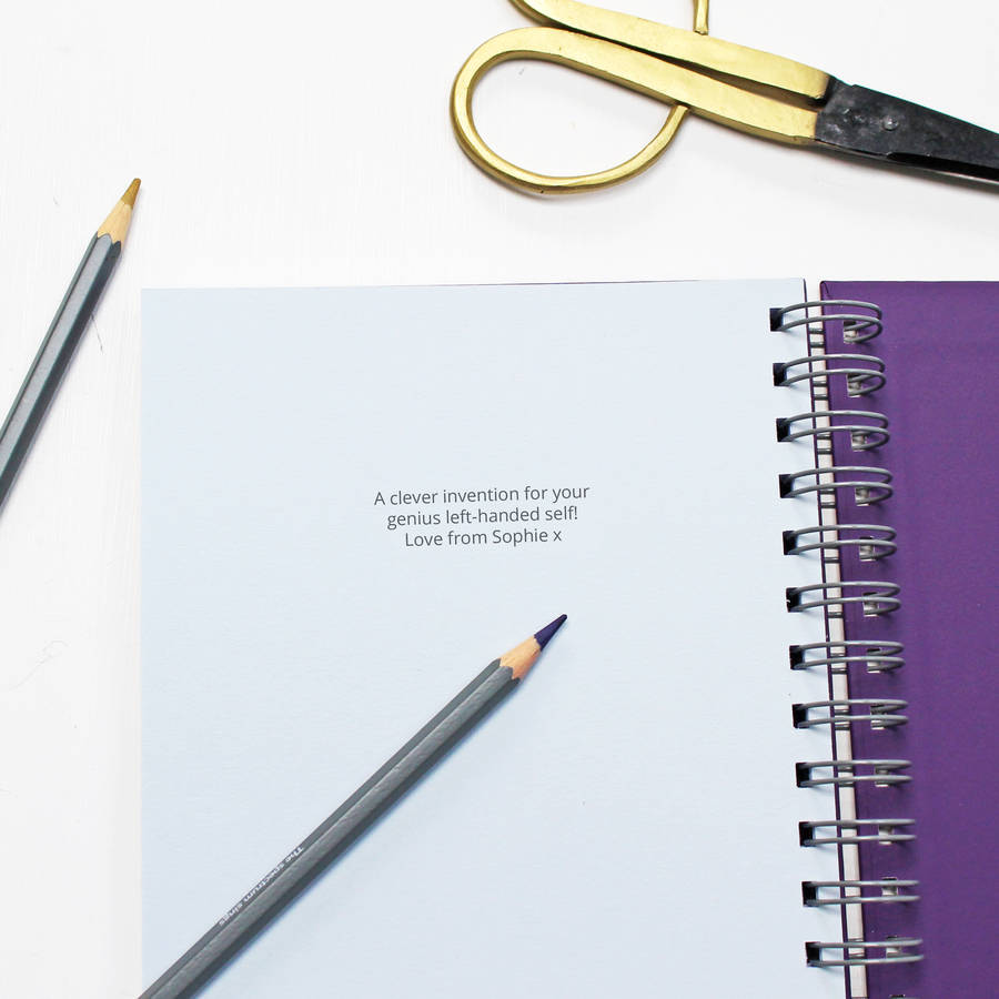 Personalised Left Handed Hardback Notebook By Martha Brook personalised-left-handed-hardback-notebook-by-martha-brook