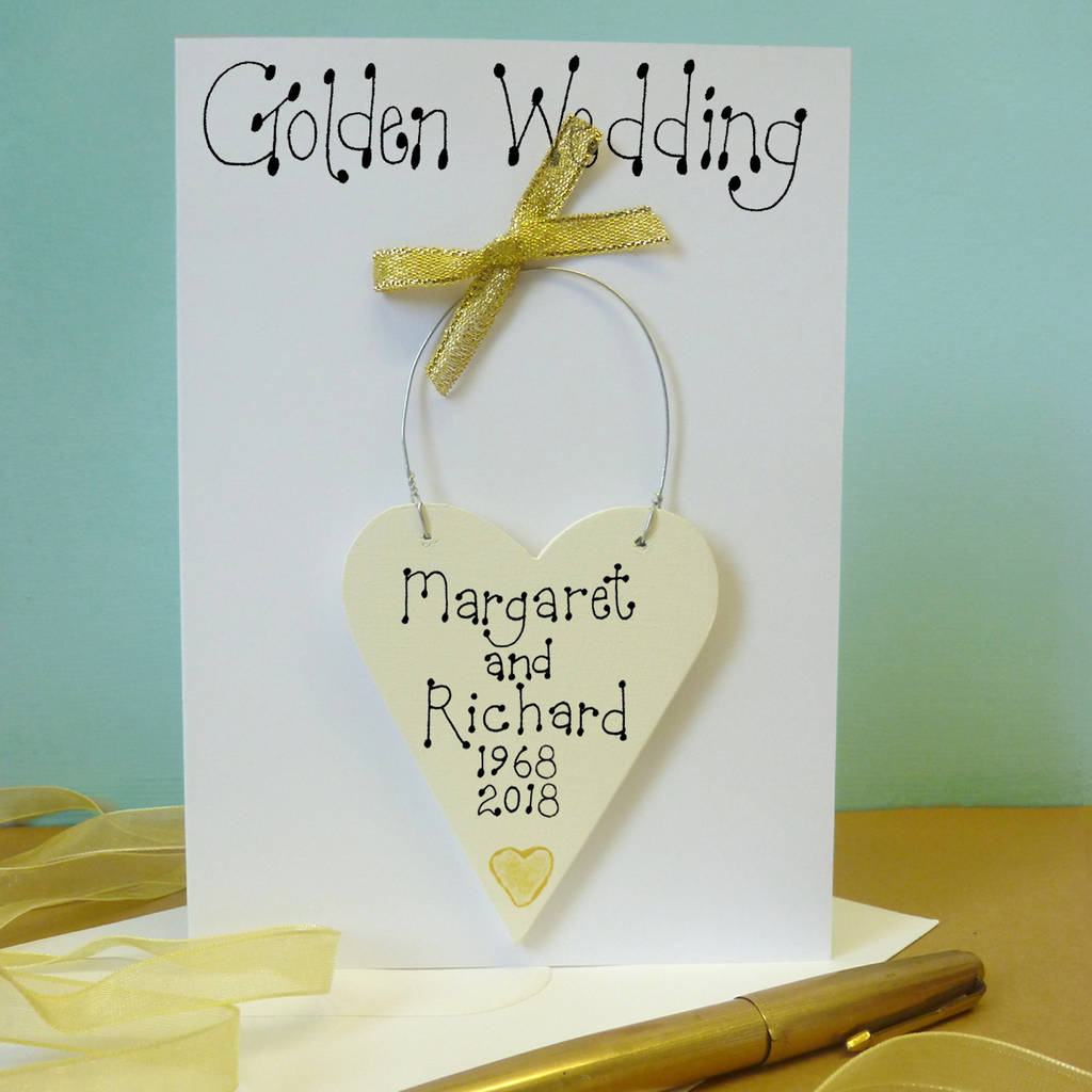 Personalised Golden Wedding Card By Country Heart Notonthehighstreet Personalised Golden Wedding Card By Country Heart Notonthehighstreet
