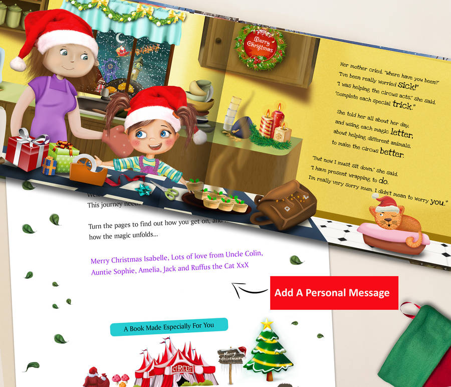 personalised christmas story book with exclusive cover by my magic name ...