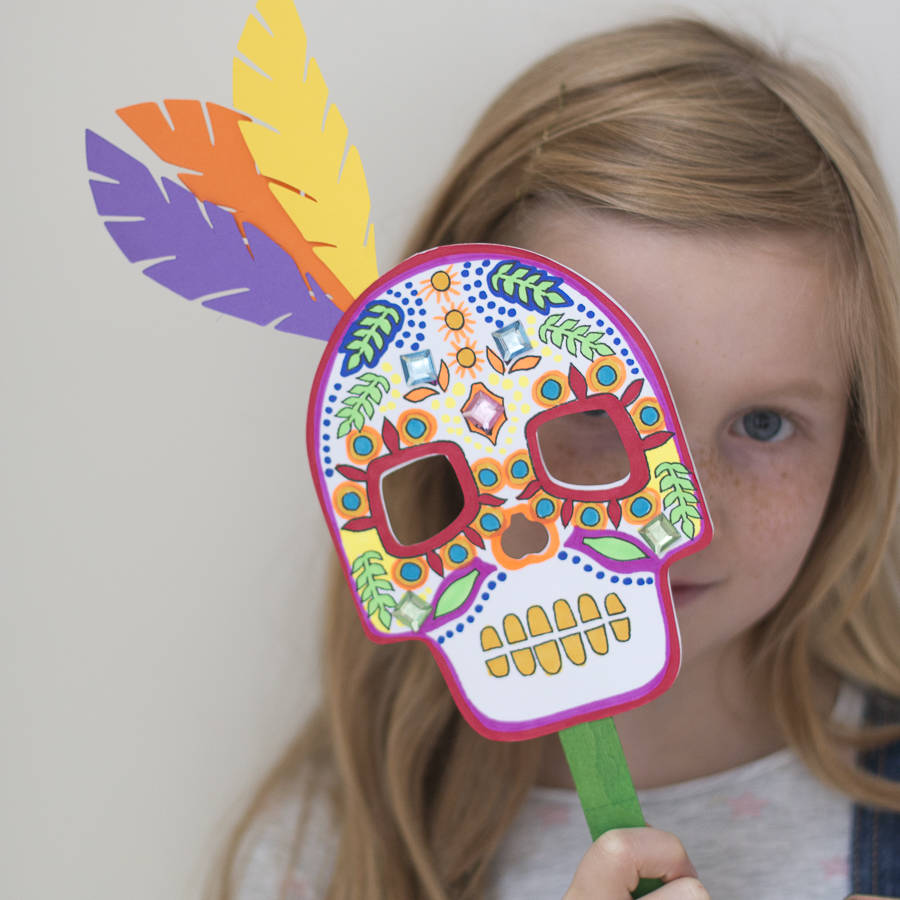 Make Your Own Day Of The Dead Mask Kit By Cotton Twist 