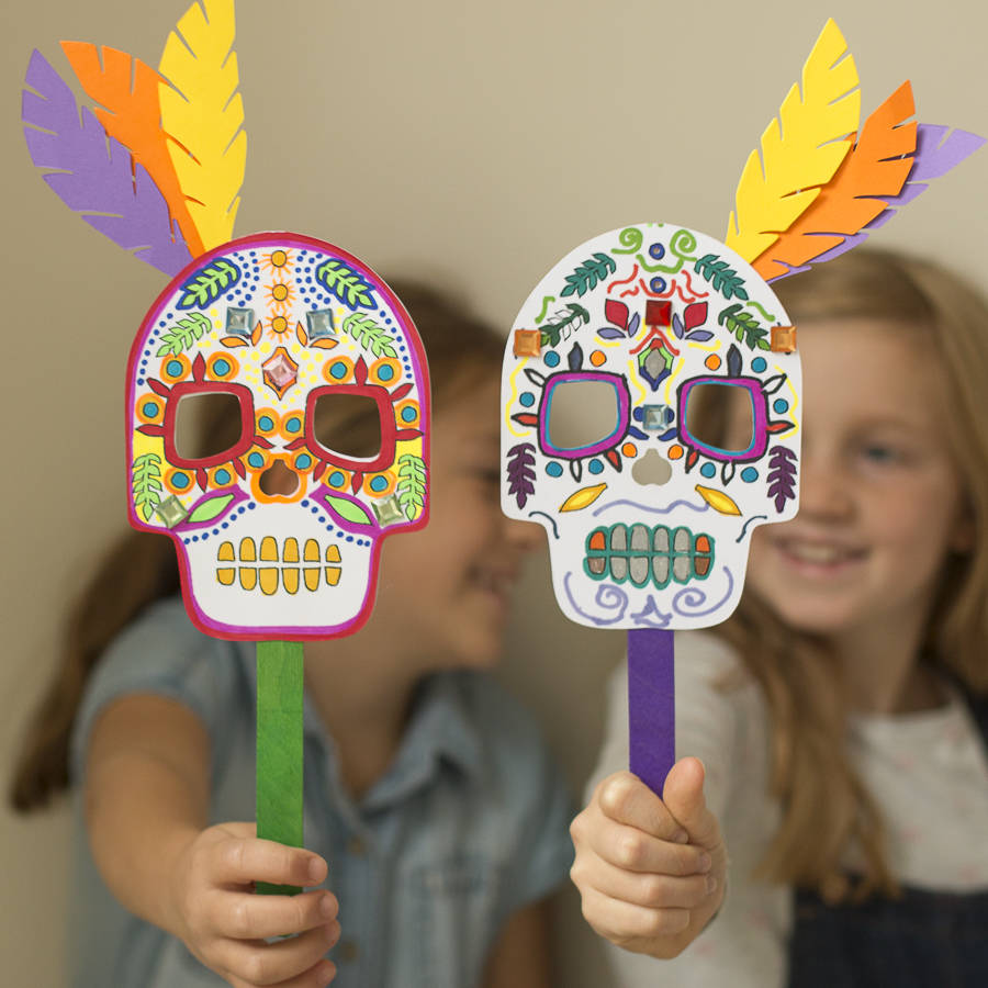Make Your Own Day Of The Dead Mask Kit By Cotton Twist 