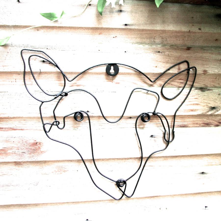 Fox Wire Wall Art By London Garden Trading