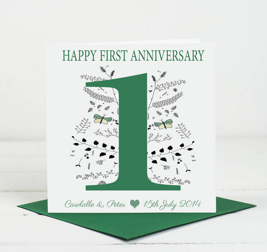 1st Anniversary Card By Lisa Marie Designs Notonthehighstreet