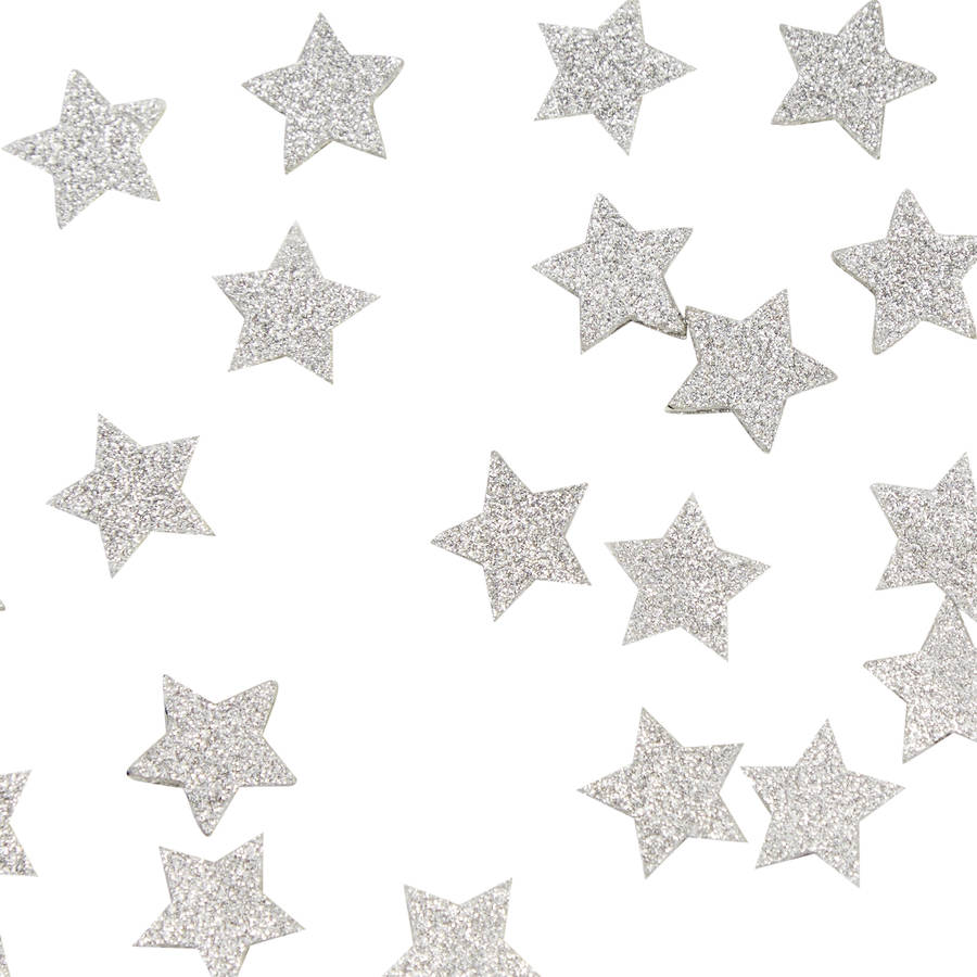 Silver Glitter Star Table Confetti By Ginger Ray