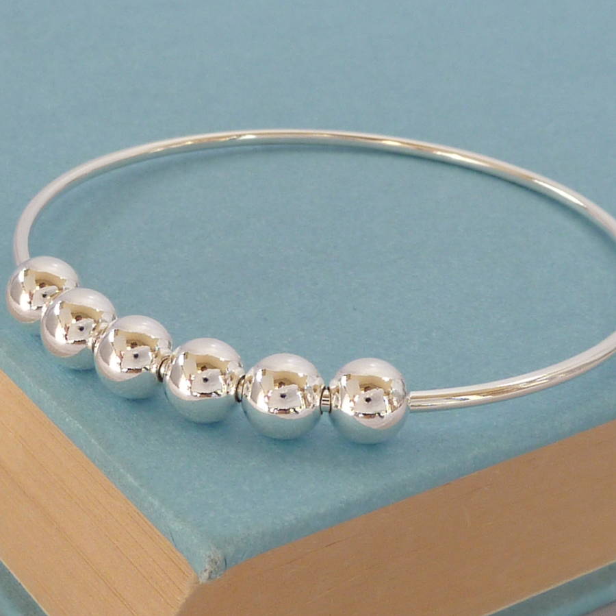 60th birthday handmade silver bangle by handmade by helle ...