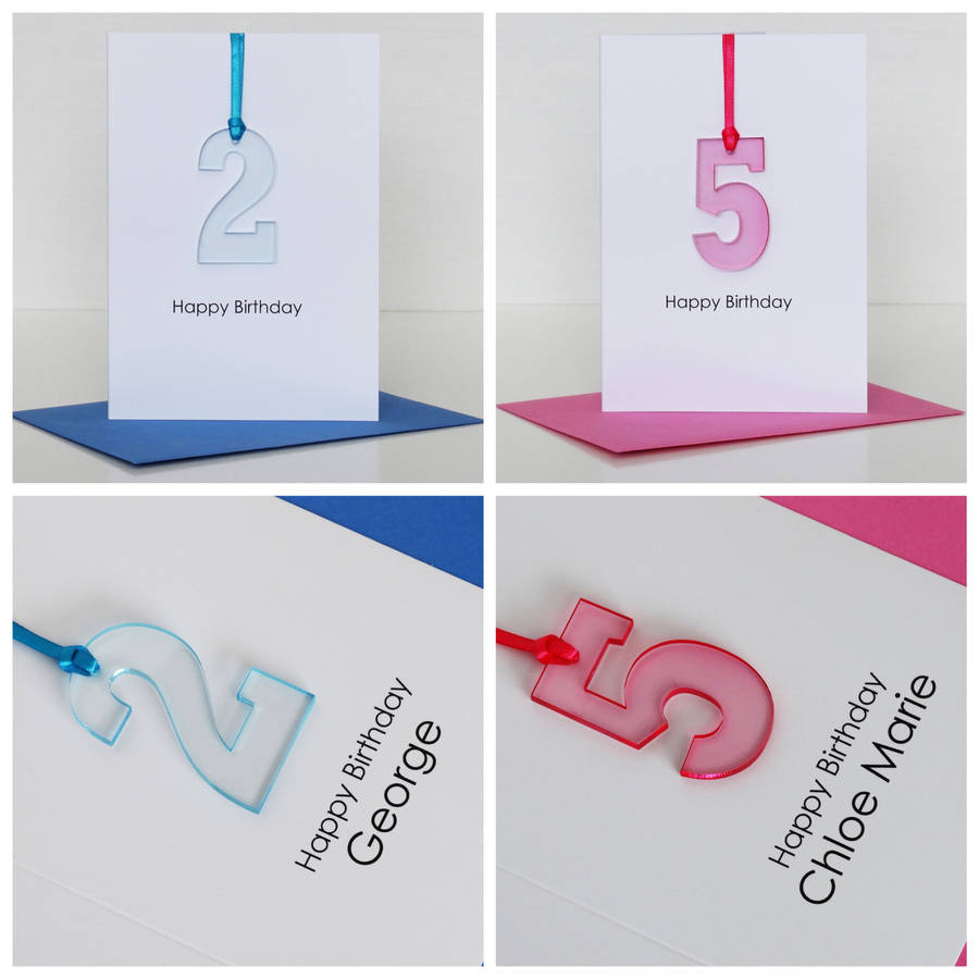 Happy Birthday children s Age Greeting Card By The Cornish Card 