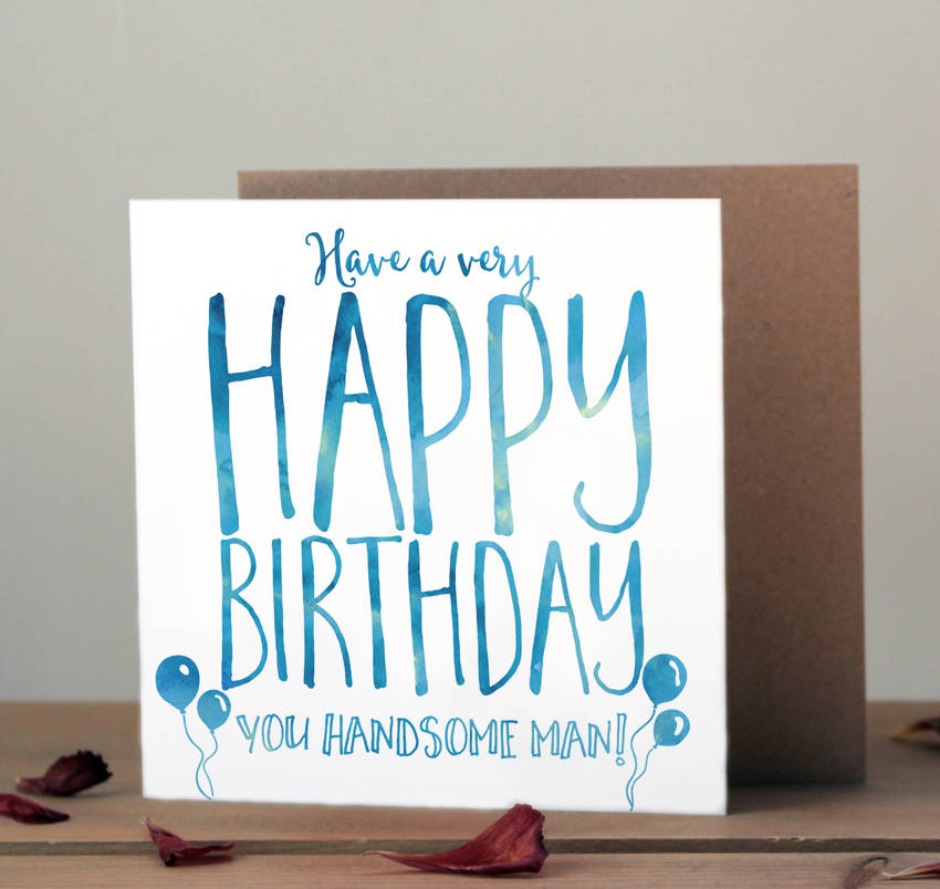 handsome Man Birthday Card By Ivorymint Stationery handsome Man Birthday Card By Ivorymint Stationery