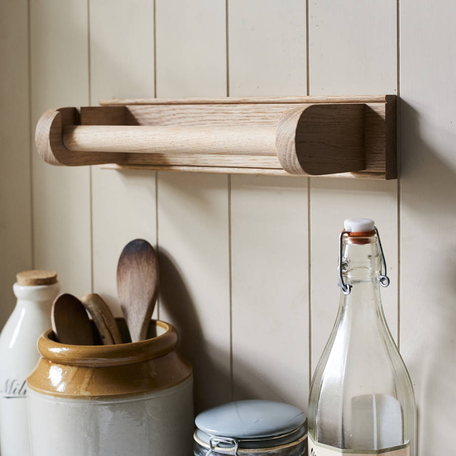 Oak Kitchen Towel Holder By Brush64 Notonthehighstreet Oak Kitchen Towel Holder By Brush64 Notonthehighstreet