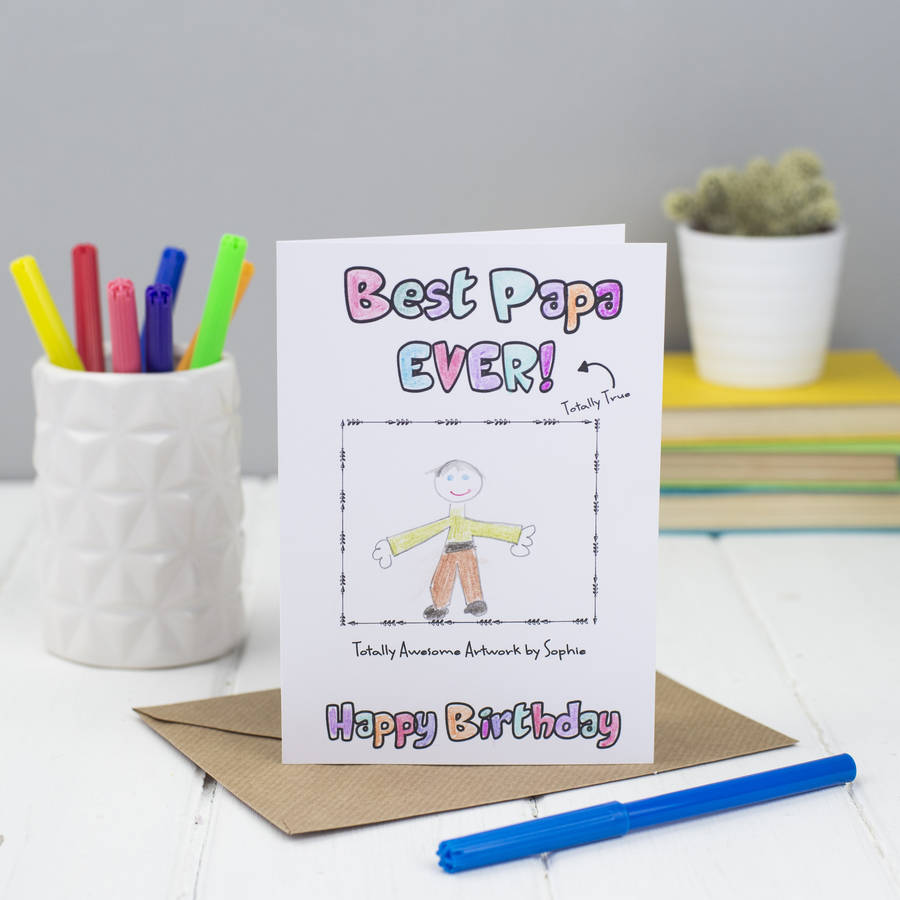 Personalised Happy Birthday Papa Colouring In Card By Make With Mum Personalised Happy Birthday Papa Colouring In Card By Make With Mum