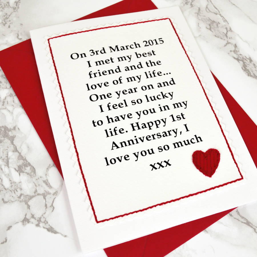  when We Met Anniversary Card By Jenny Arnott Cards Gifts 