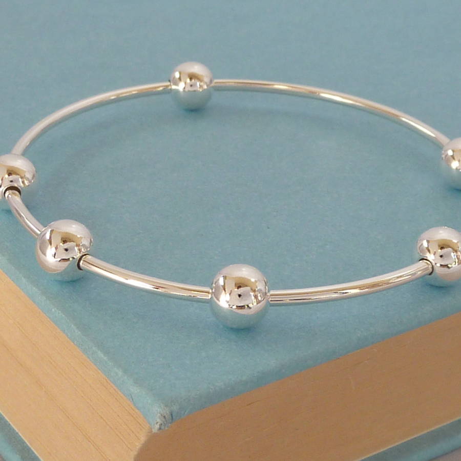 60th birthday handmade silver bangle by handmade by helle ...