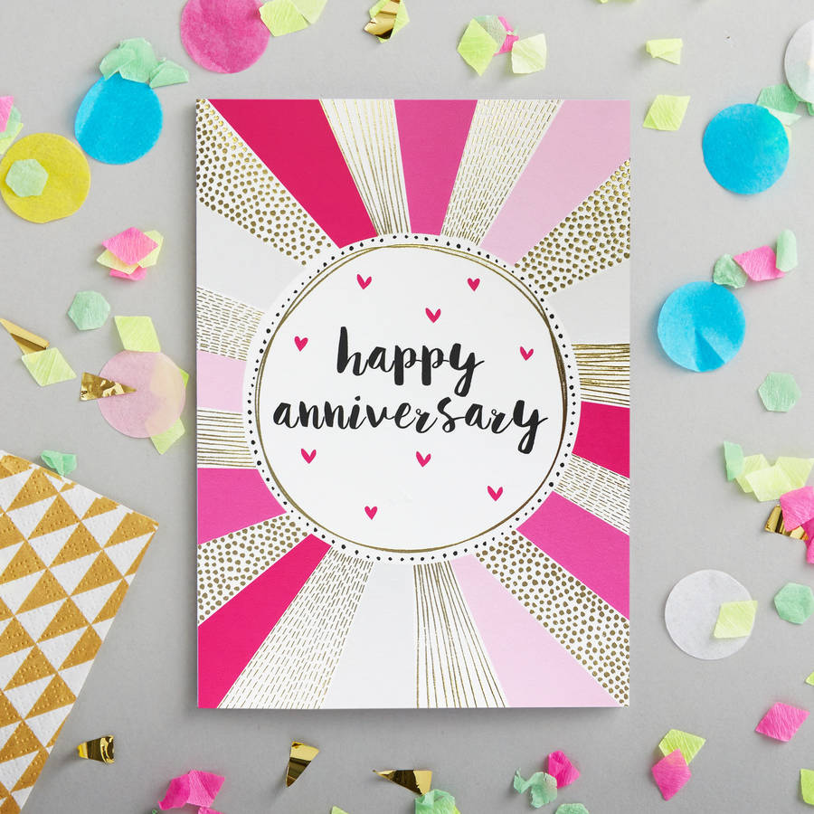 Happy Anniversary Card By Jessica Hogarth Designs Notonthehighstreet