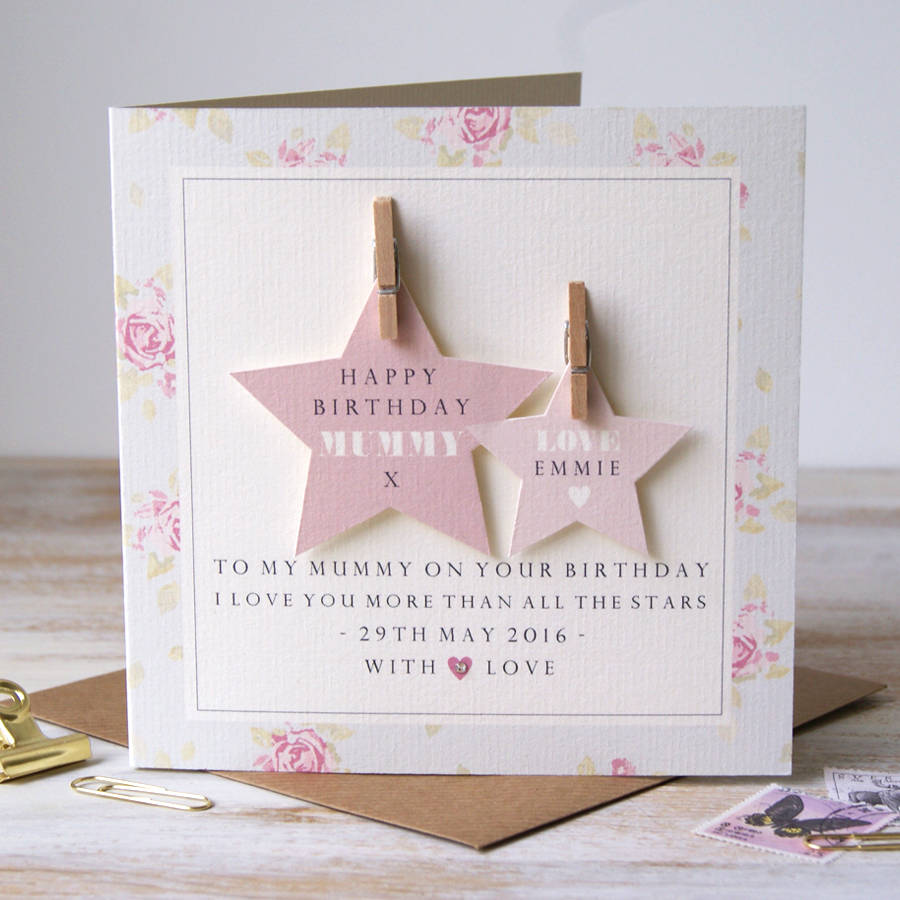 Personalised Mummy Birthday Card By Button Box Cards Personalised Mummy Birthday Card By Button Box Cards