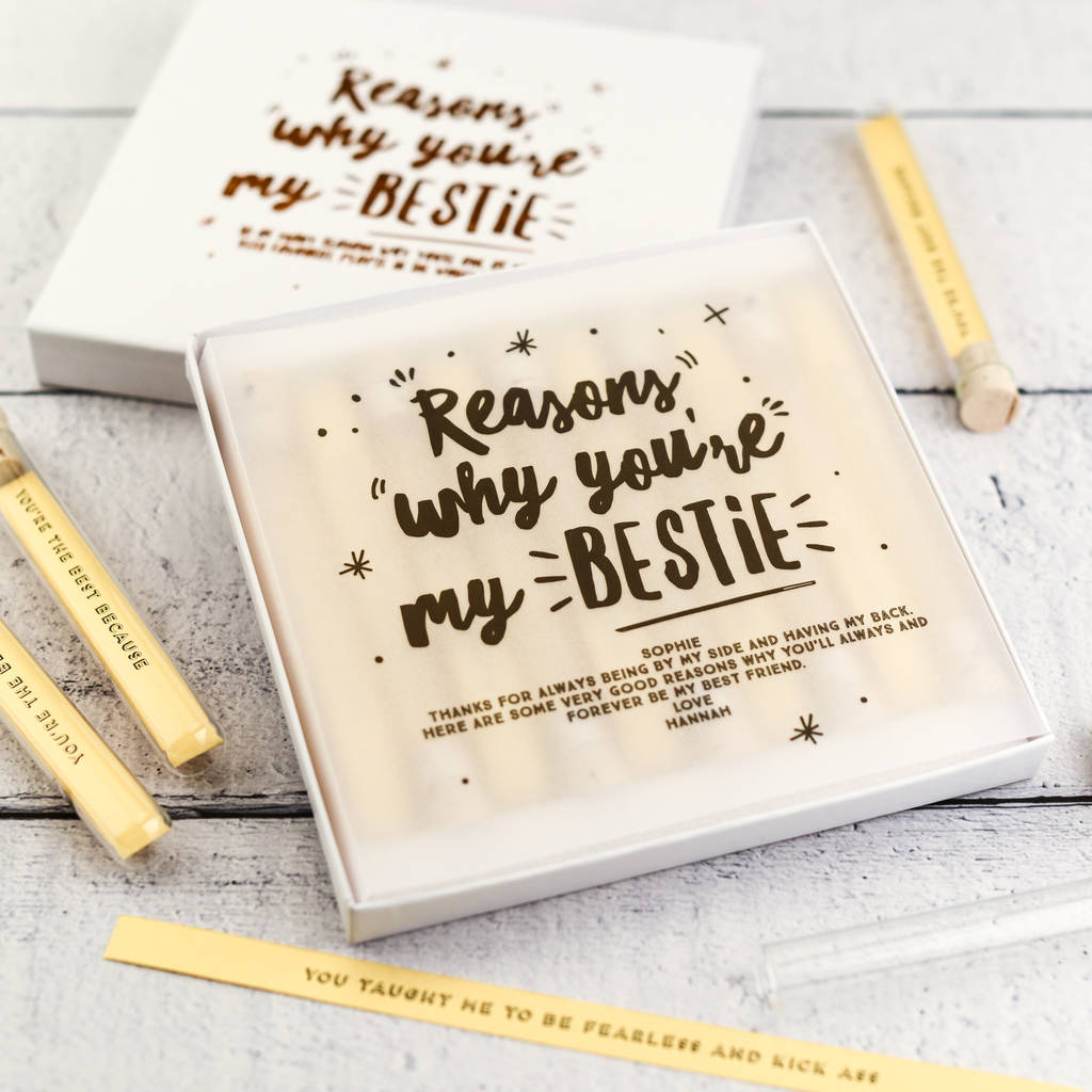 Personalised Reasons Why You re My Bestie Keepsake By Bread Jam