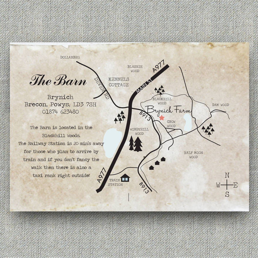 Map Wedding Invitations By Paper And Inc Notonthehighstreet
