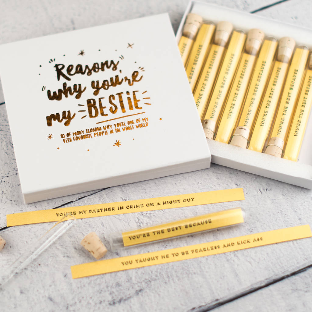 Personalised Reasons Why You re My Bestie Keepsake By Bread Jam