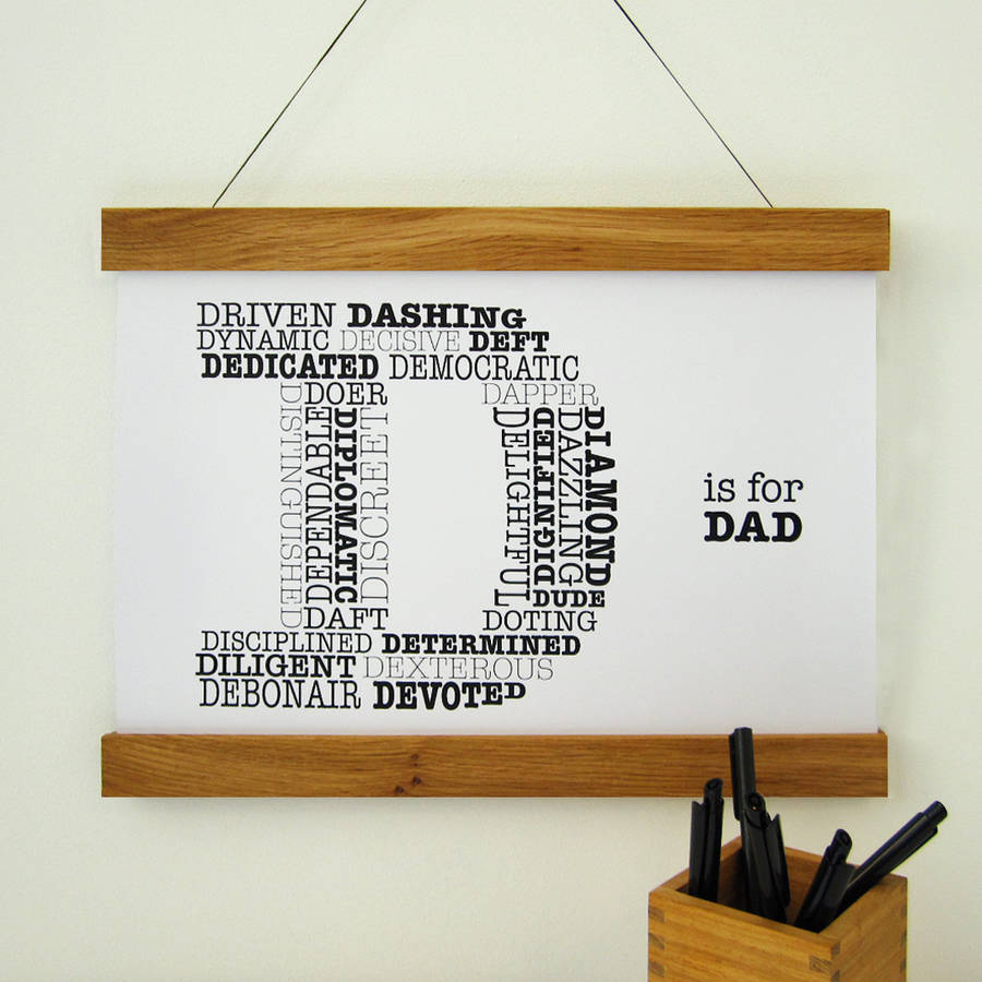 d is for dad personalised print by mrs l cards | notonthehighstreet.com d is for dad personalised print by mrs l cards | notonthehighstreet.com
