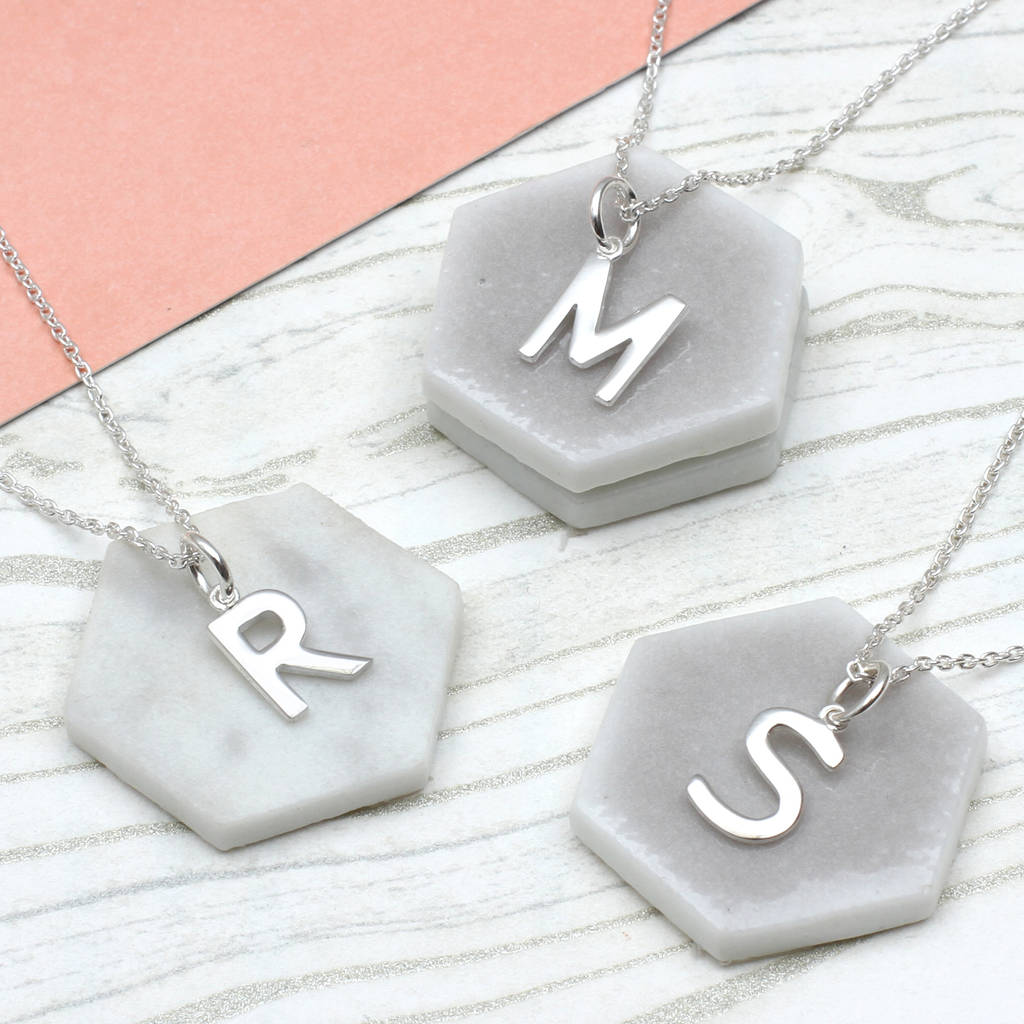 Personalised Sterling Silver Initial Charm Necklace By Hurleyburley