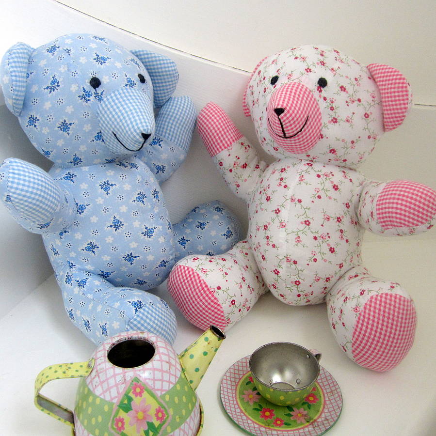 Handmade Fabric Teddy Bear By The Fairground Notonthehighstreet