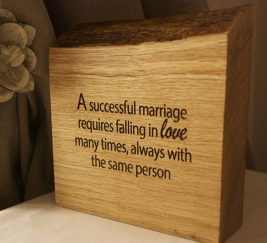 Personalised Five Year Wedding Anniversary Gift By Bespoke Oak Co 