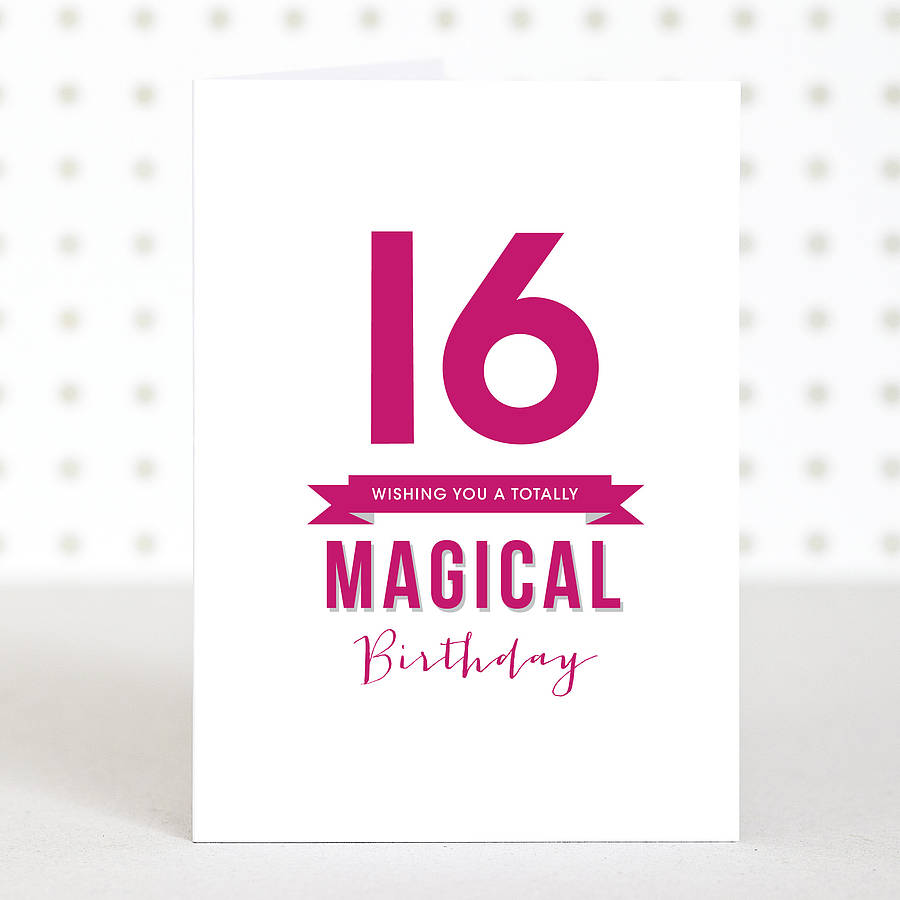  magical 16 Birthday Card By Doodlelove Notonthehighstreet