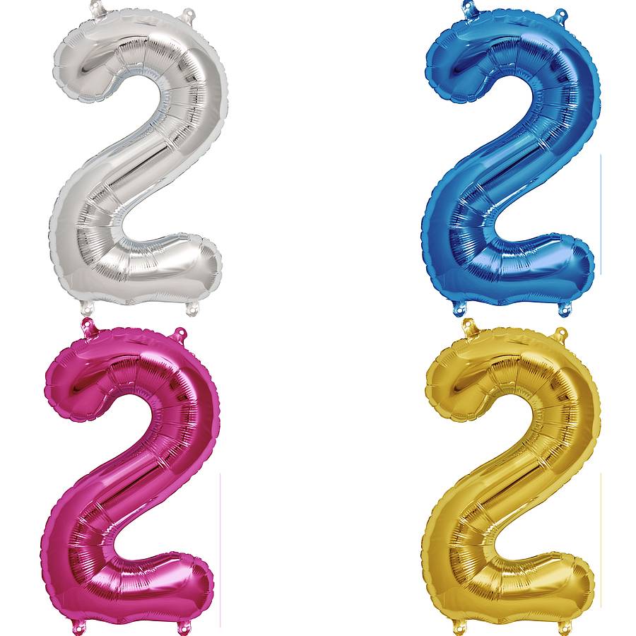 16 inch balloon numbers by bubblegum balloons | notonthehighstreet.com