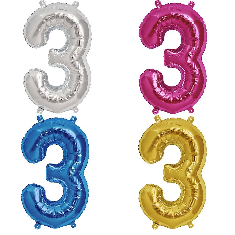 16 inch balloon numbers by bubblegum balloons | notonthehighstreet.com