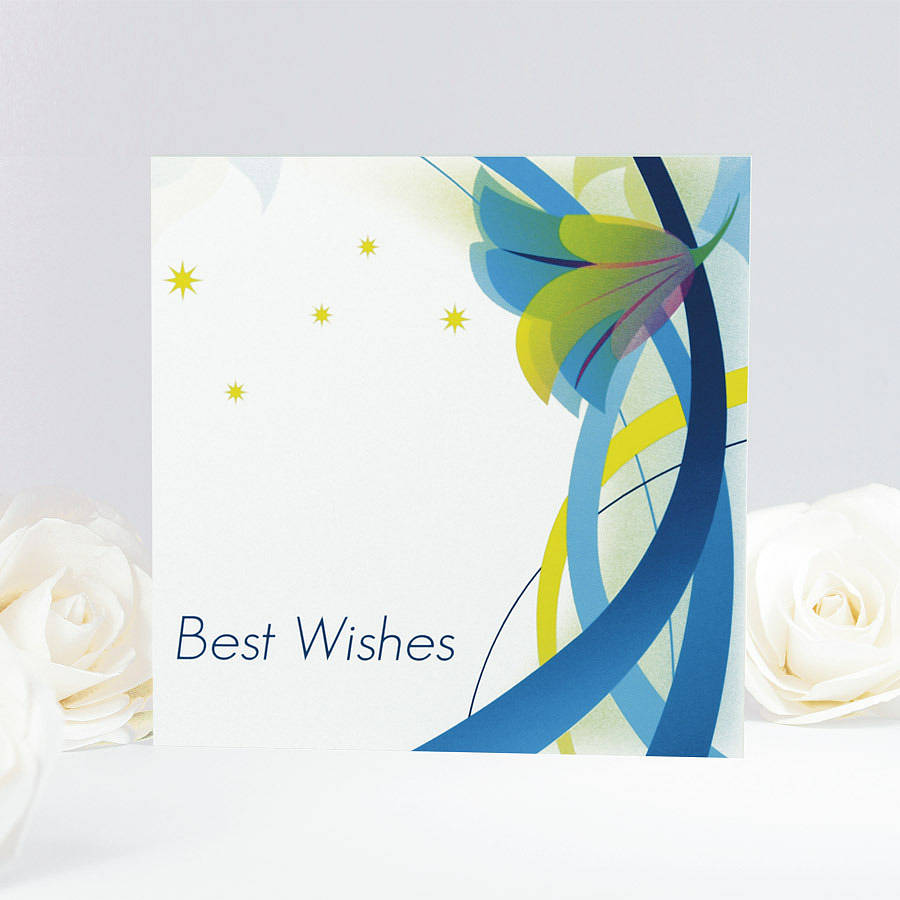 Floral Best Wishes Card By Munchkin Creative Notonthehighstreet