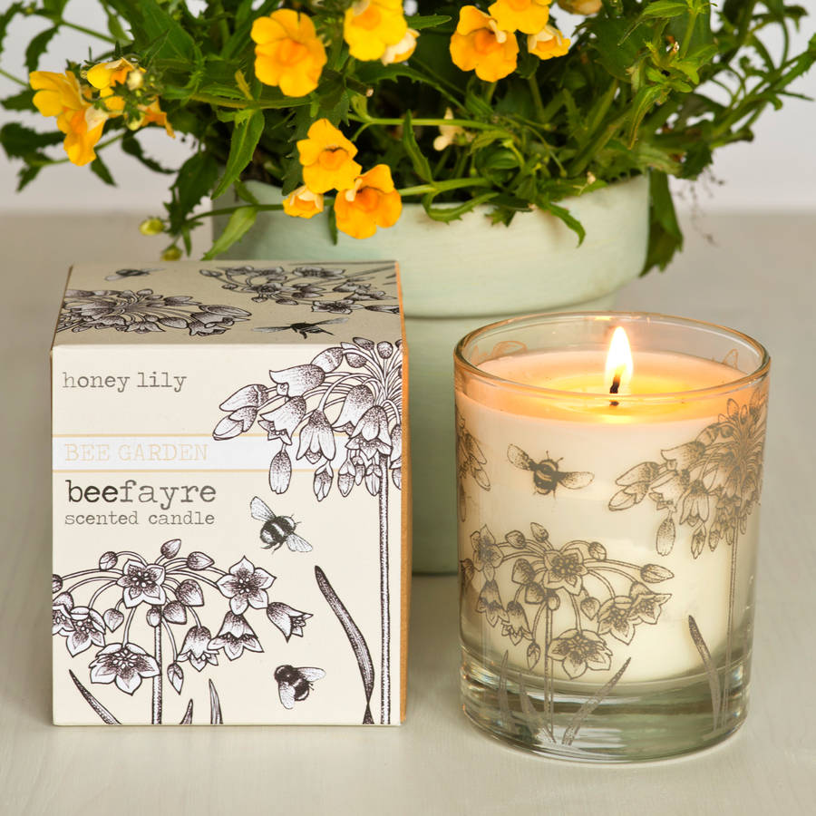 Honey Lily Scented Candle By Beefayre