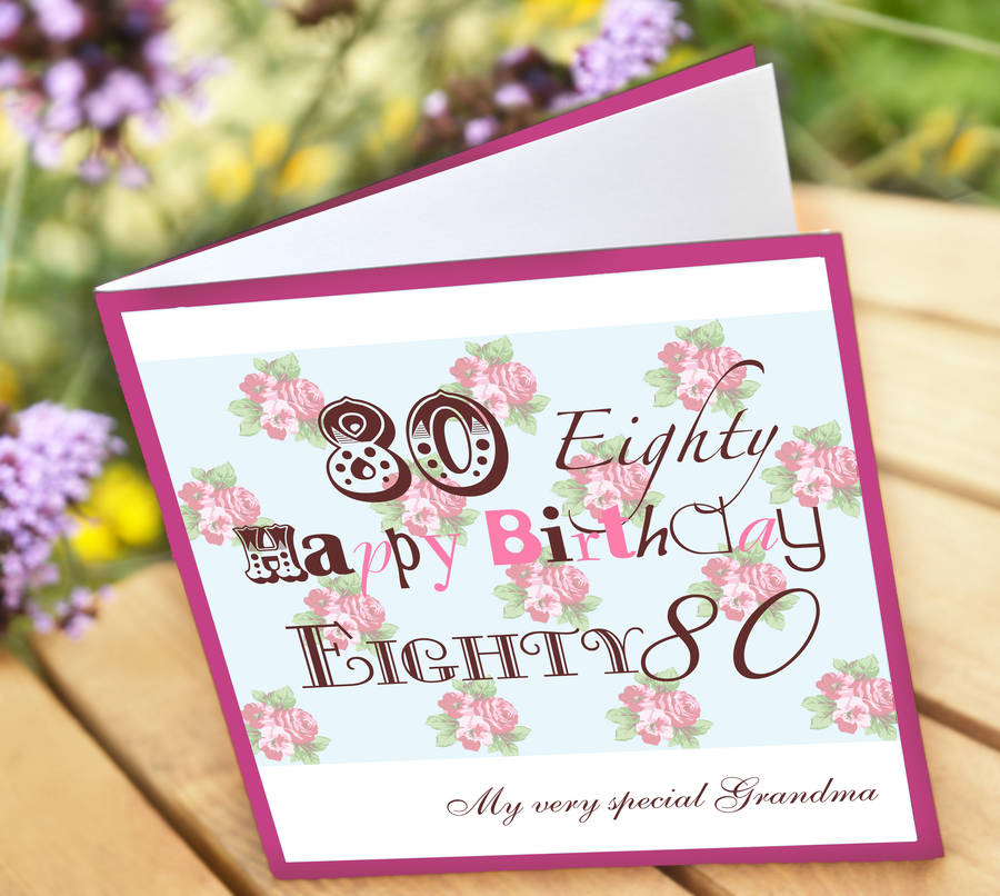 Personalised 80th Birthday Card By Amanda Hancocks Notonthehighstreet Personalised 80th Birthday Card By Amanda Hancocks Notonthehighstreet