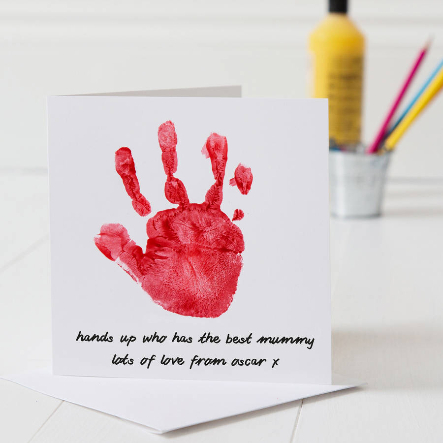 Personalised Hand Print Mother s Day Card By Twenty seven Personalised Hand Print Mother s Day Card By Twenty seven