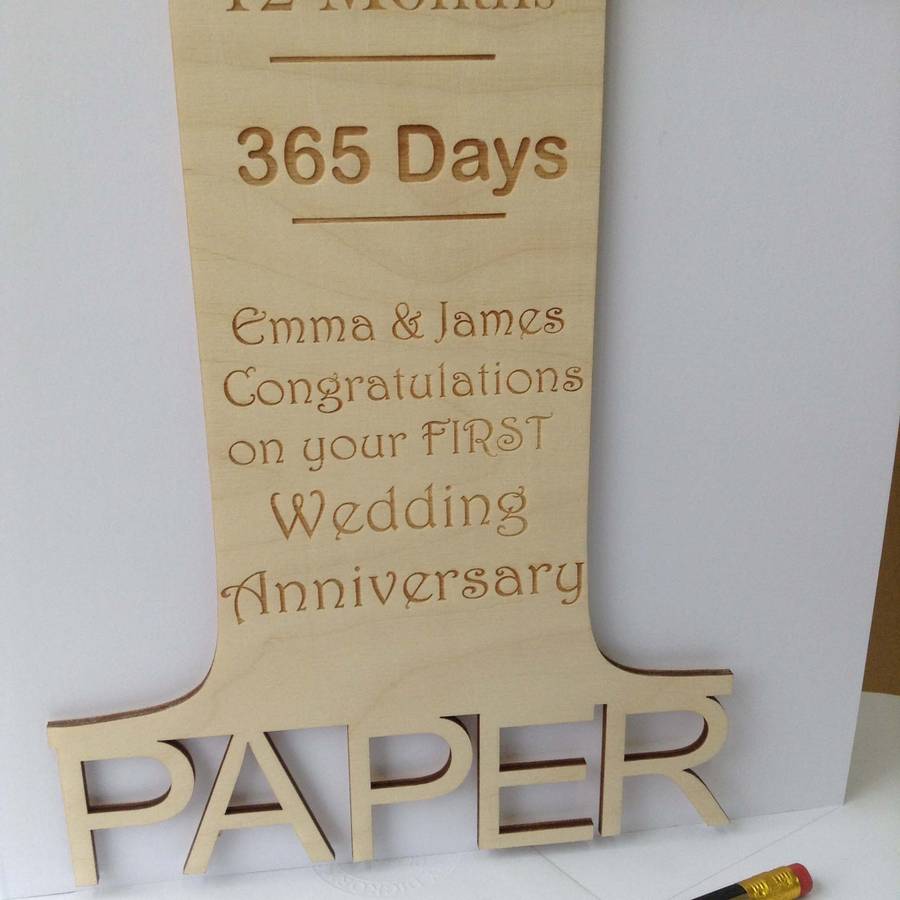 Personalised Giant 1st Anniversary Meaning Card By Hickory Dickory 