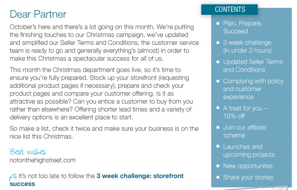 Partner Newsletter October 2012