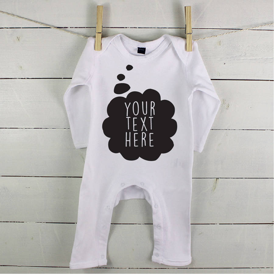 'baby's Thoughts' Personalised Baby Rompersuit By Lovetree Design ...