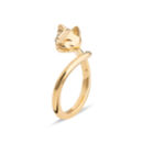 Sterling Silver Open Adjustable Cat Ring By Lily Charmed ...