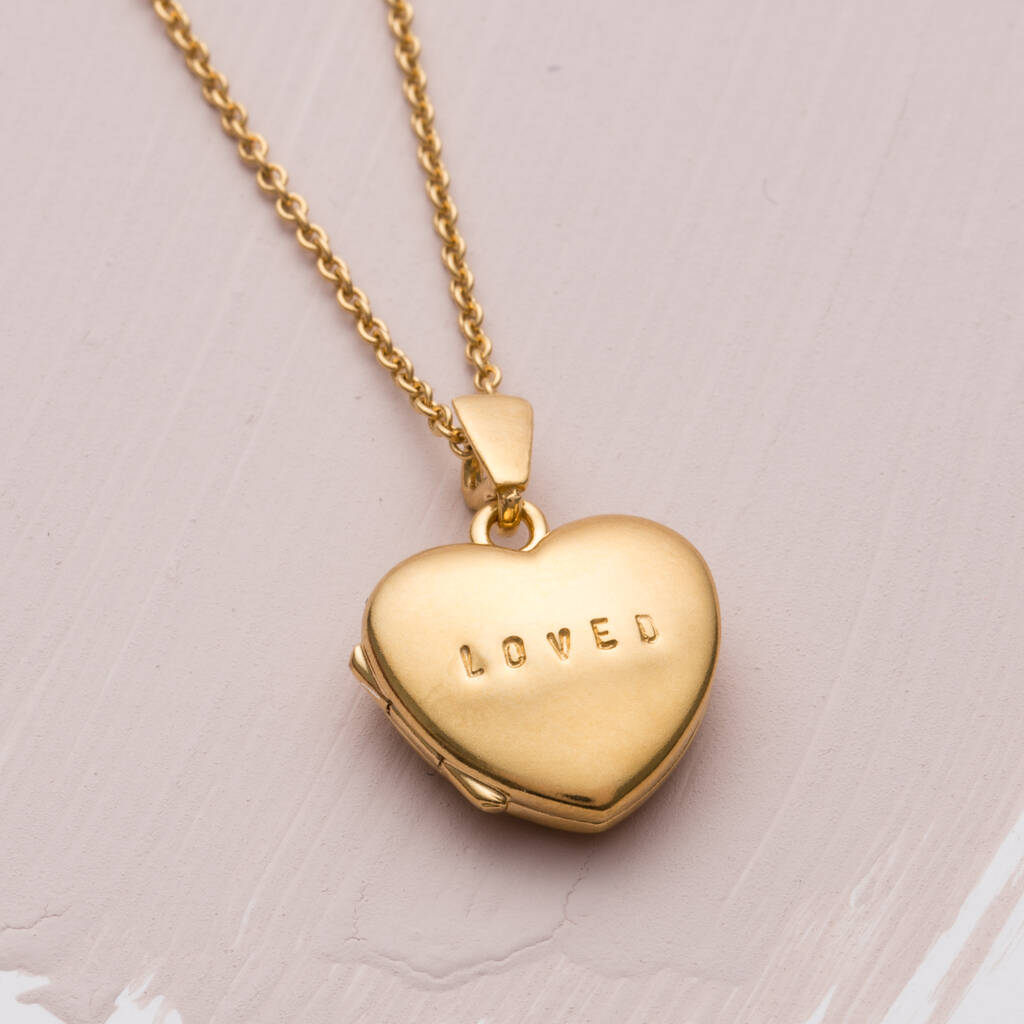 Personalised Mini Heart Locket By Posh Totty Designs ...