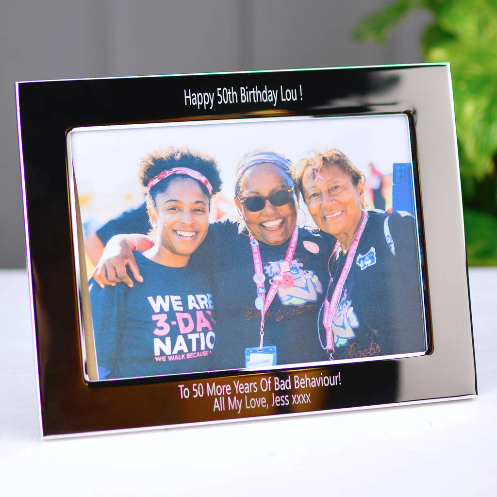 Personalised 50th Birthday Silver Photo Frame By Penelopetom ...