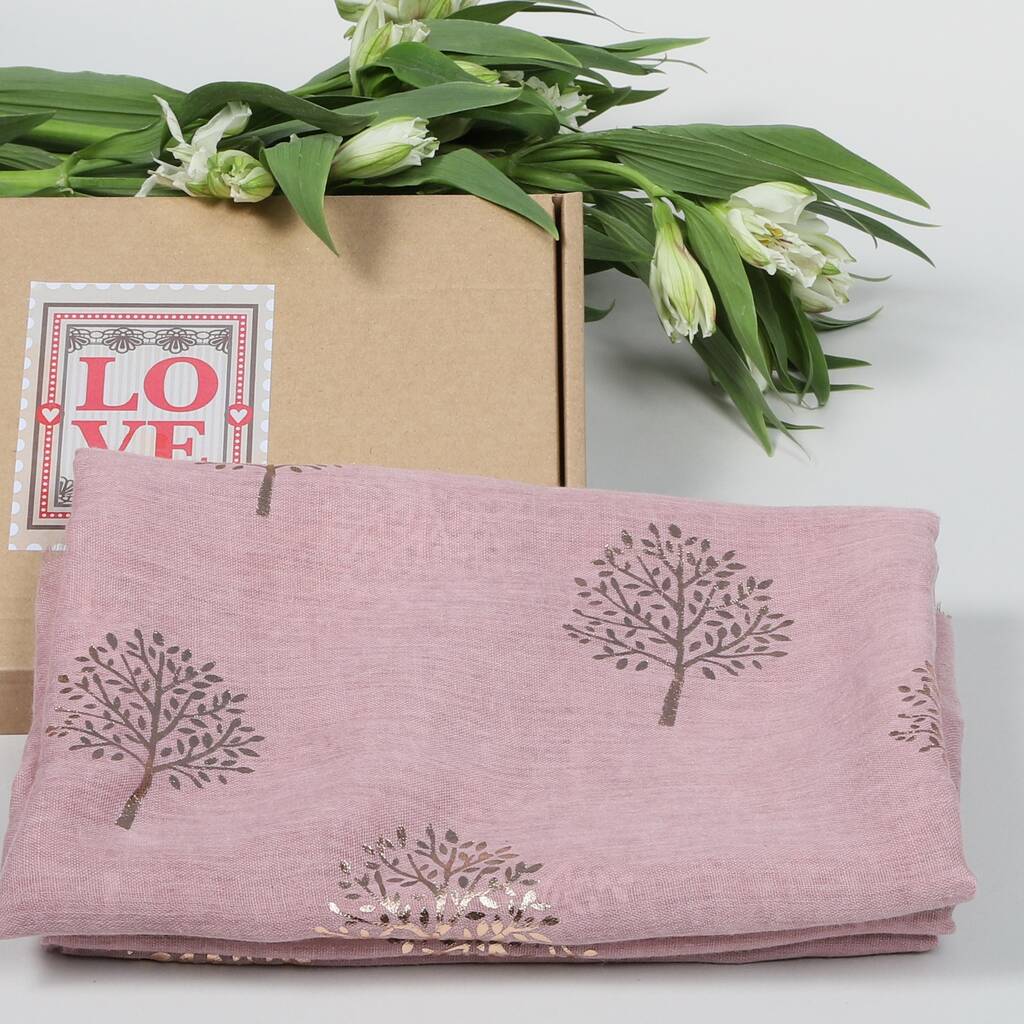 Personalised Gift Box Scarf With Mulberry Tree Design By attic ...