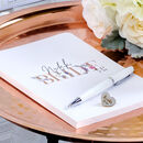 Bride To Be Personalised Planning Notebook By Bride To Be Boxes ...