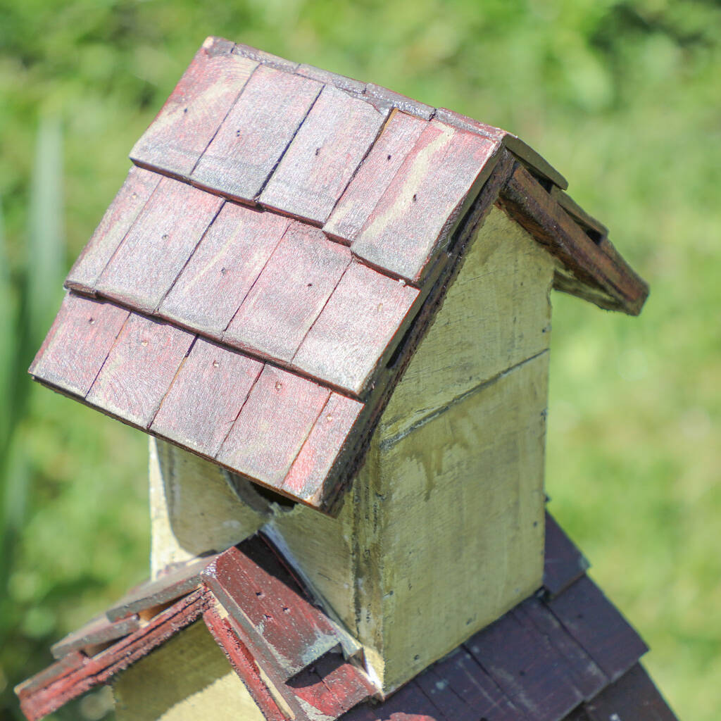 Vintage Tall Wooden Garden Bird Hotel By Dibor | notonthehighstreet.com