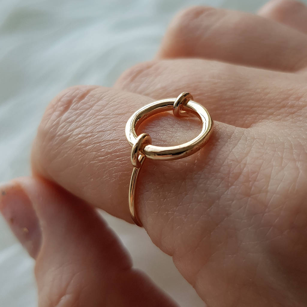 gold circle ring by misskukie | notonthehighstreet.com