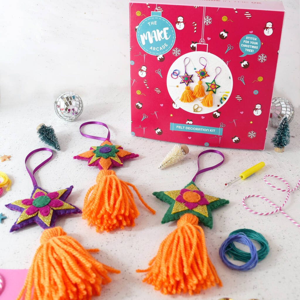 'Star Tassel' Decoration Craft Kit By The Make Arcade