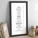 Personalised Typographic Timeline Print By Letterfest ...