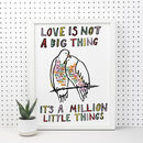 love is not a big thing valentines card by karin åkesson design ...