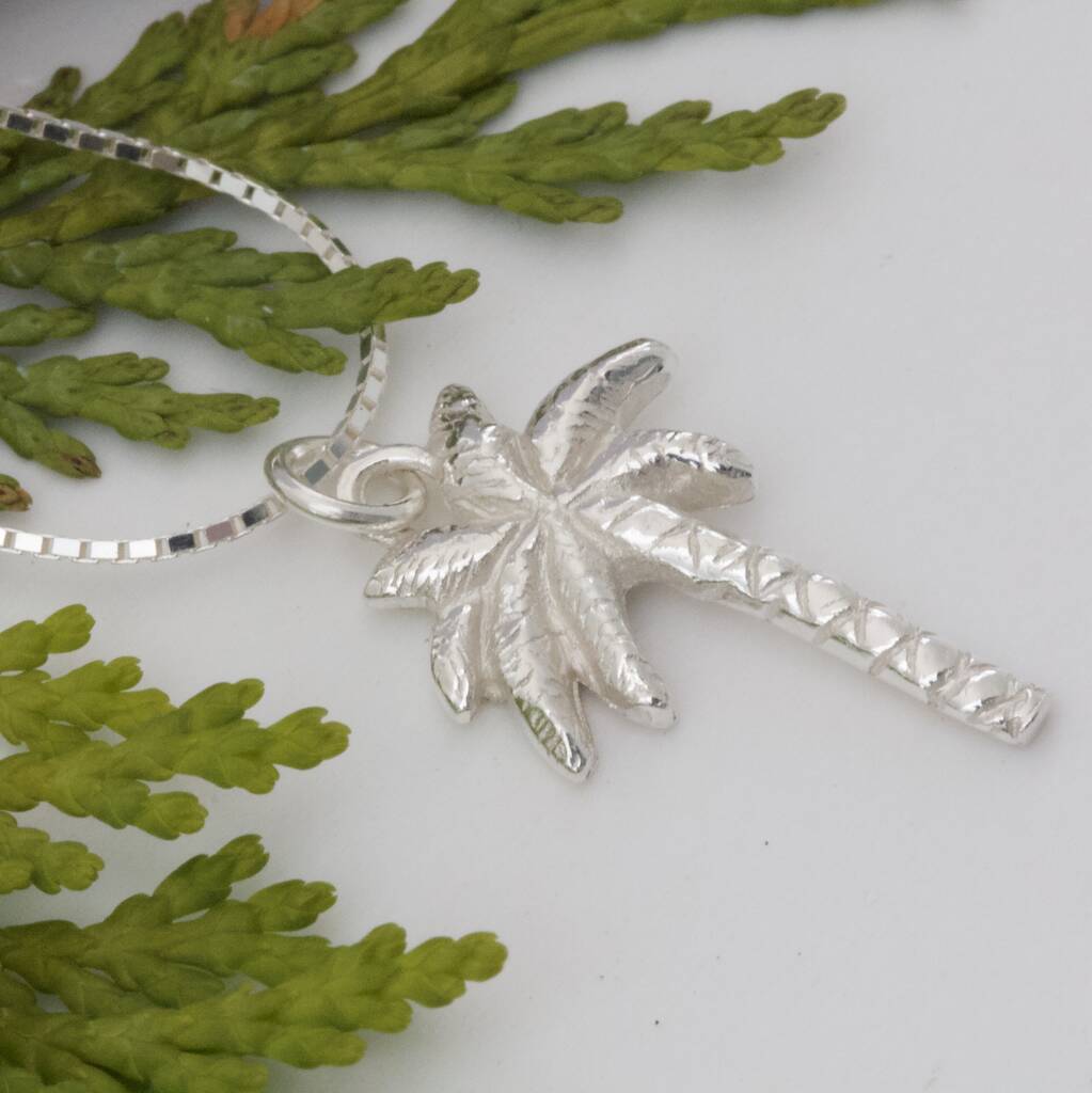 Silver Palm Tree Necklace By Caroline Brook | notonthehighstreet.com