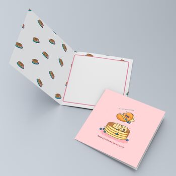 Cute Pancakes Greetings Card By Toastedink