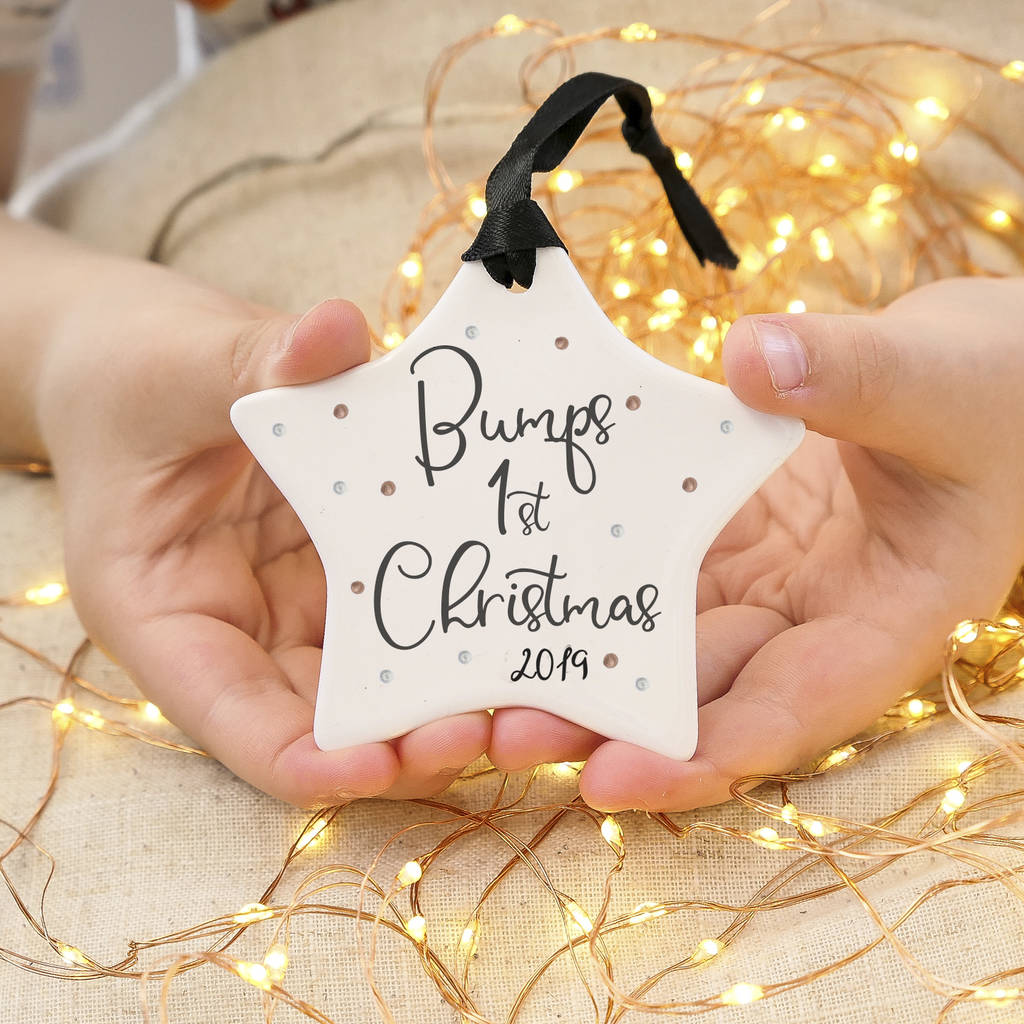 Bumps First Christmas 2021 Star Tree Decoration By Parsy Card Co ...