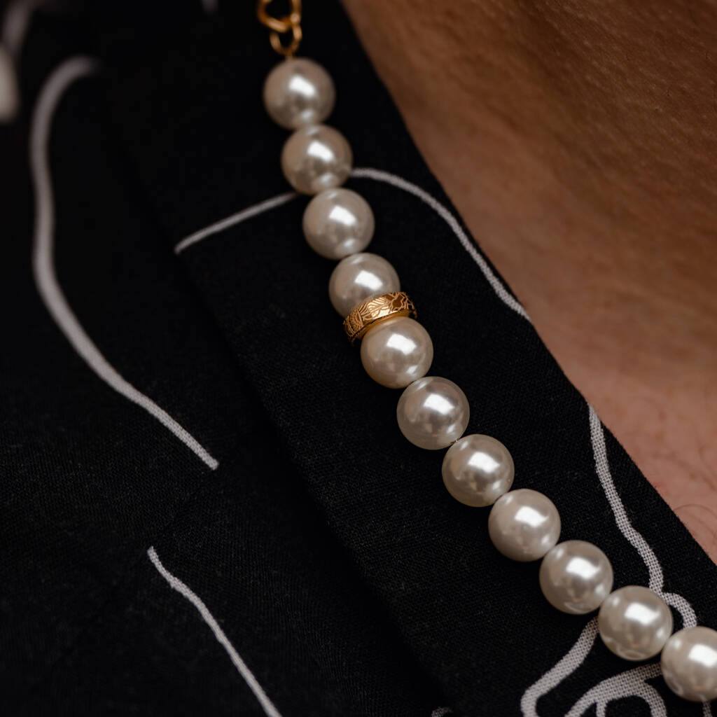 Men's 10mm Shell Pearl Necklace By FORGE & FOUNDRY | notonthehighstreet.com