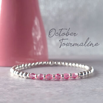 October Birthstone Bracelet Tourmaline Or Opal By Indivi Jewels ...