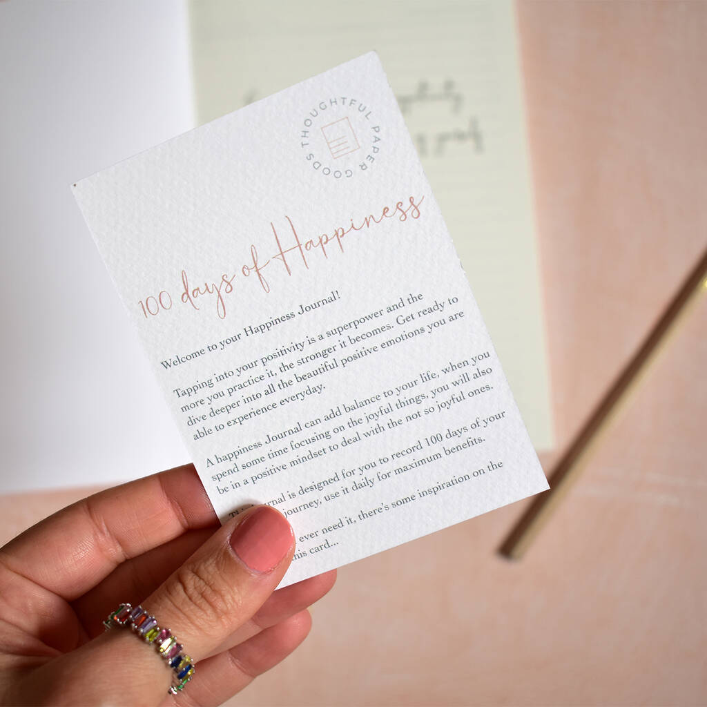 Happiness Journal A5 By Três Paper + Co | notonthehighstreet.com